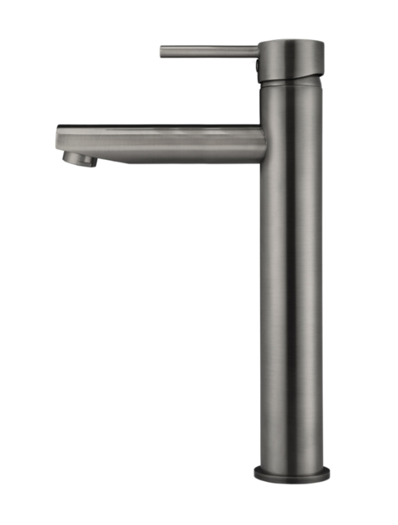 Round Tall Shadow Gunmetal Basin Mixer by Meir Australia – Oxford & Nelson