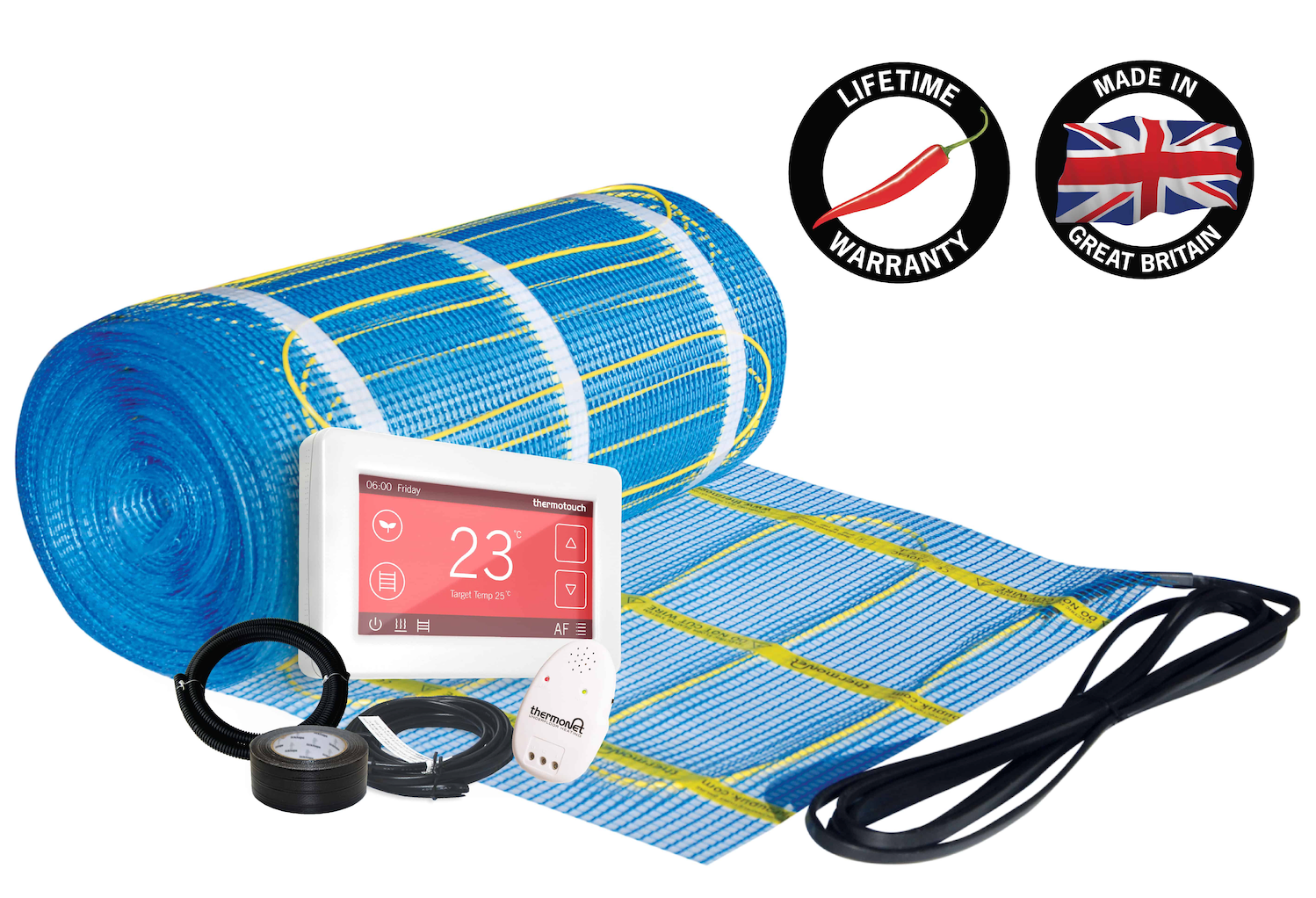 Thermonet 150W/m² Undertile Heating Kit – Dual Controller – Oxford & Nelson