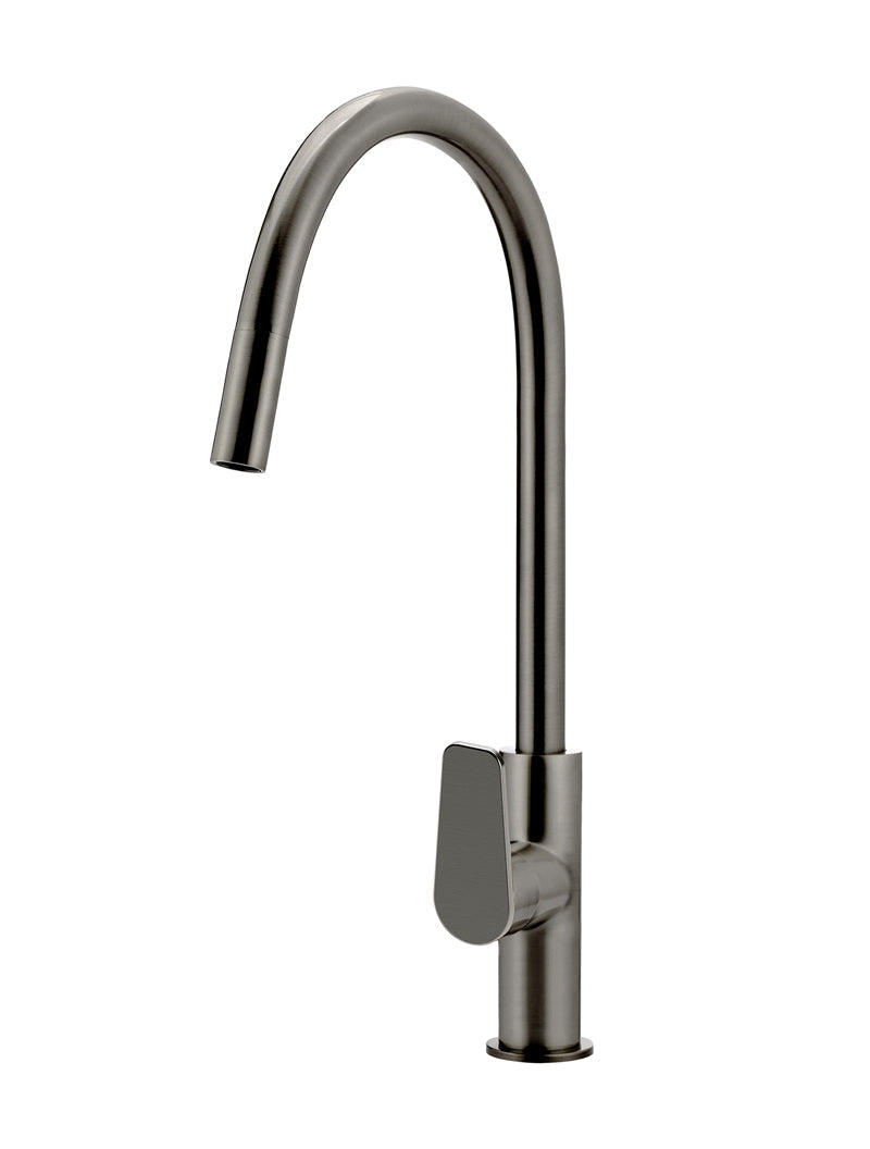 Round Paddle Shadow Gunmetal Pull Out Kitchen Mixer Tap | PVD Shadow ...