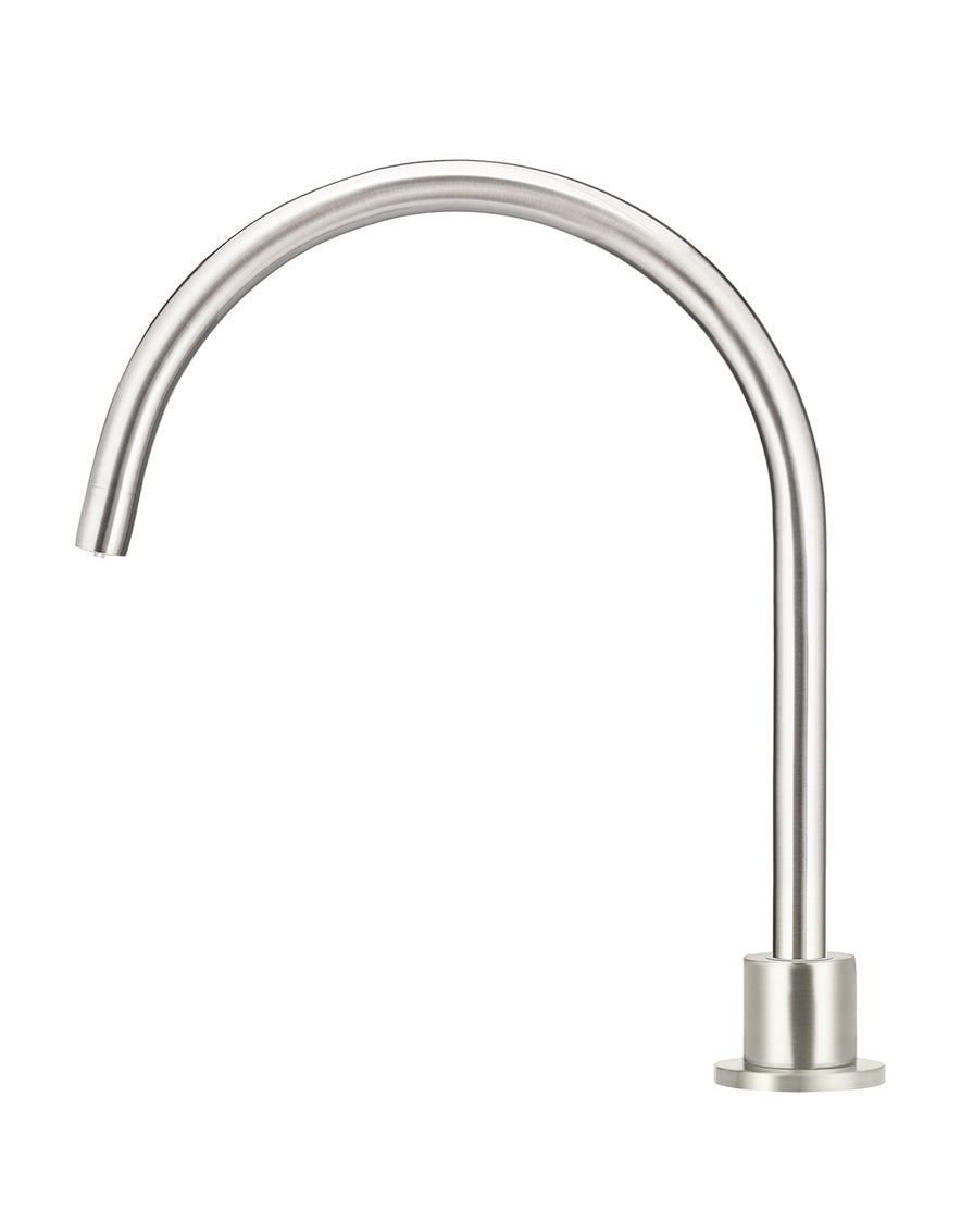 Round Gooseneck High-Rise Swivel Hob Spout - PVD Brushed Nickel ...