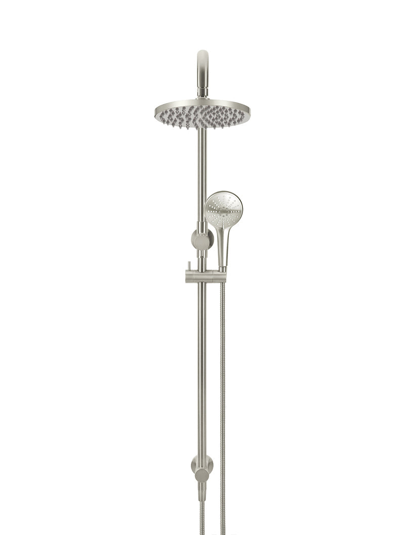 Round Combination Shower Rail 200mm Rose, Three Function Hand Shower ...
