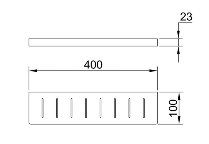 Oxford & Nelson - Novelli Whiteley Shower Shelf Metal Satin Nickel